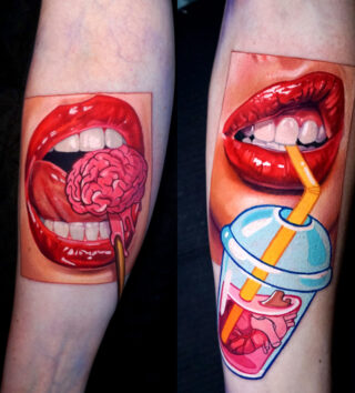 The bright, cheerful and charismatic tattoo artist Daria Pirojenco ...