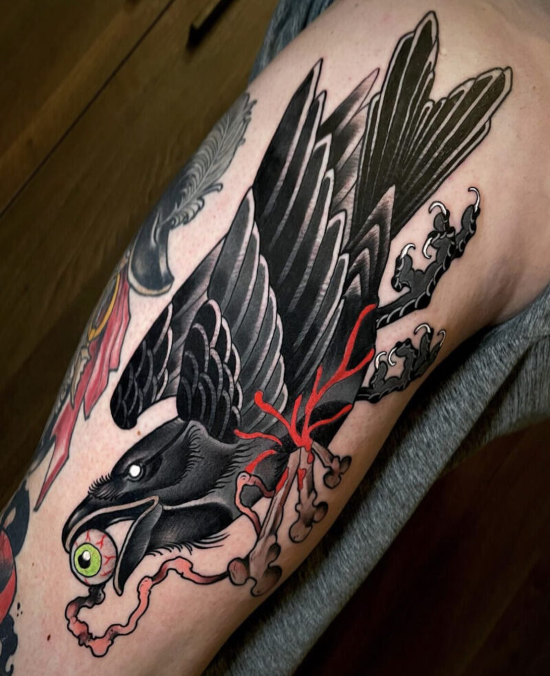 The Crow and its wealth of cultural and symbolic imagery in tattoos ...