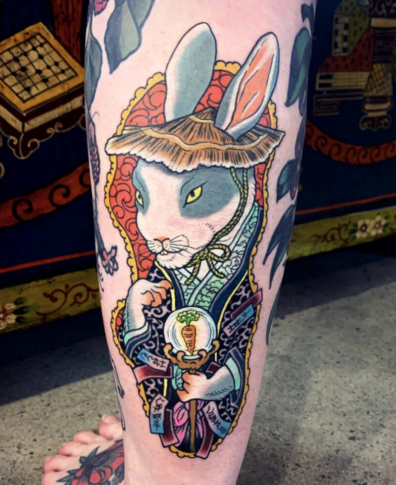 Rabbit in the Oriental tattoos - Tattoo Life