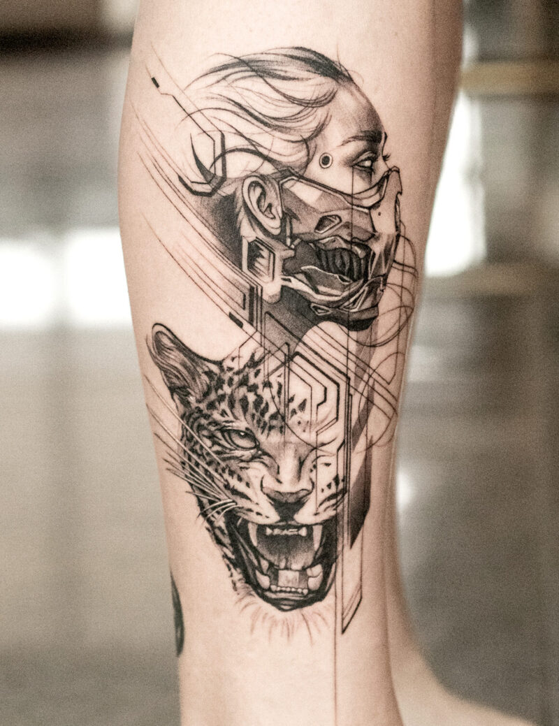 From Manhattan the black work and graphic tattoo project of Victor del ...