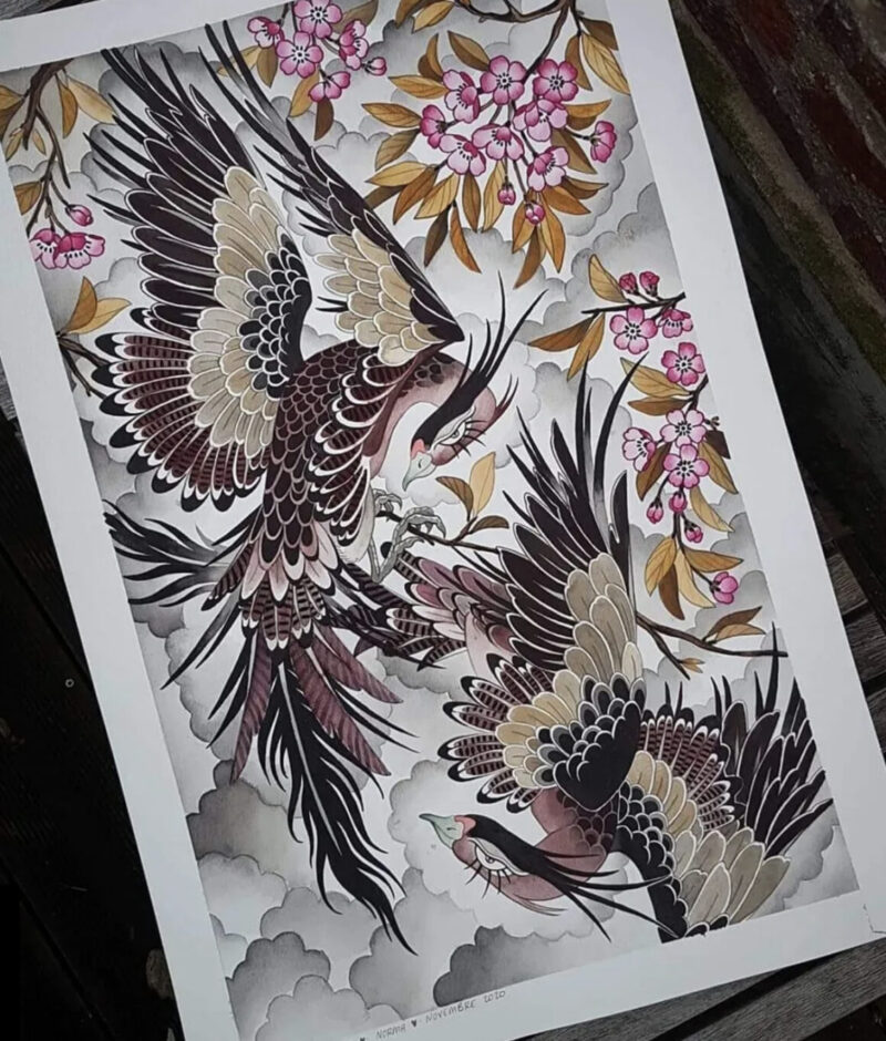 Norma Tattoo, the French lady of "Néo Kacho-ga" - Tattoo Life