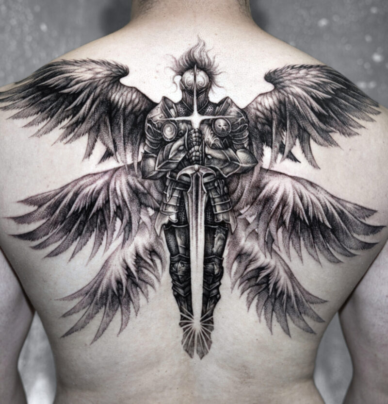 Crying angels and blood tears by tattoo artist Park - Tattoo Life