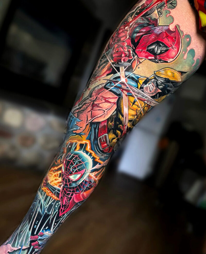 Comics and cartoon imaginary in tattoos - Tattoo Life
