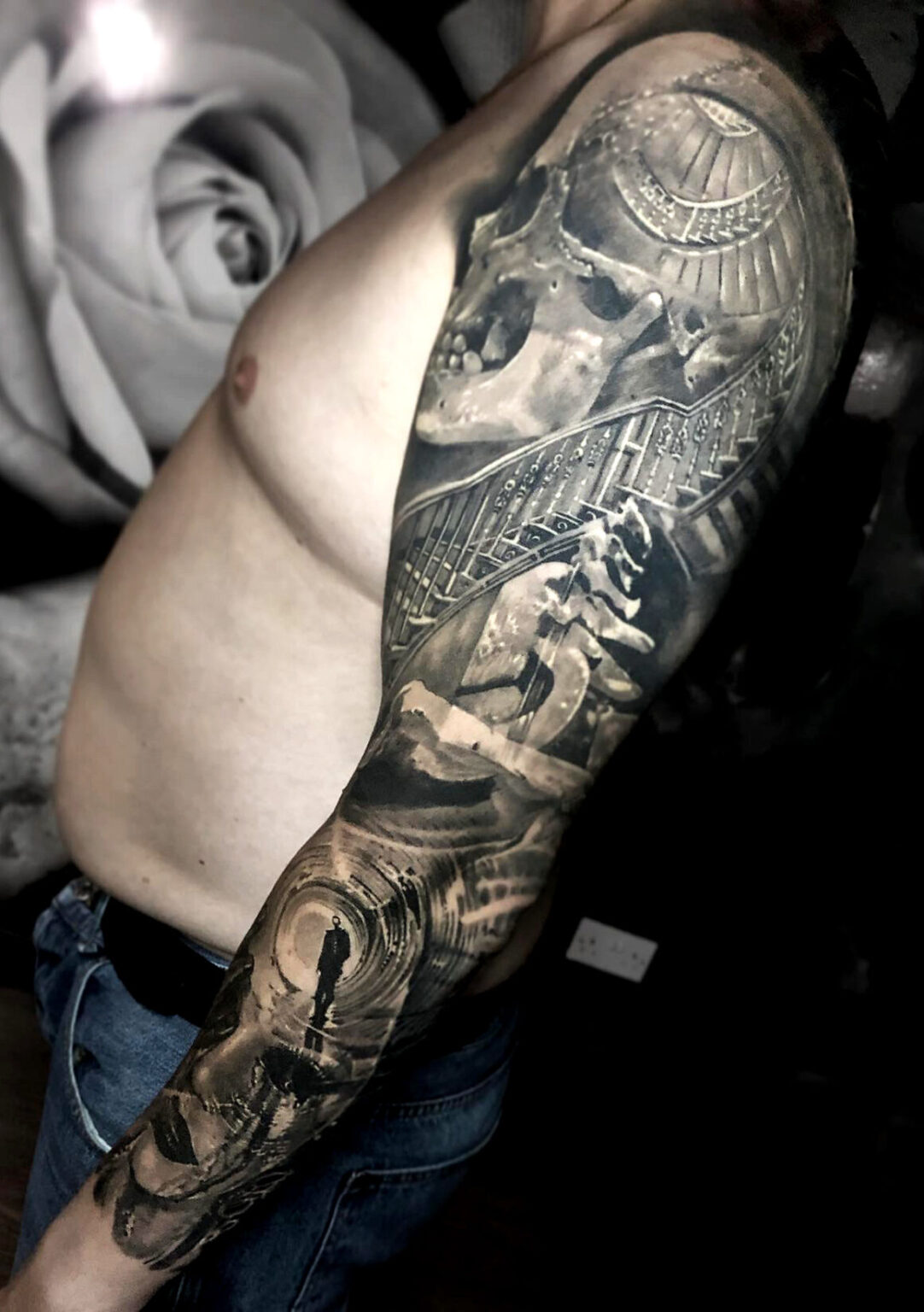 Black and grey custom tattoos by Arron Raw - Tattoo Life