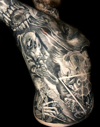 Black and grey custom tattoos by Arron Raw - Tattoo Life